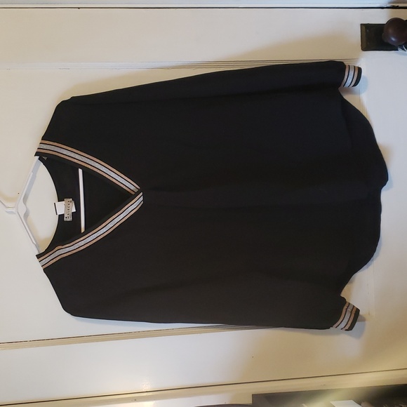 Malecka | Tops | Malecka Top In Black With Gold And Silver Accents ...